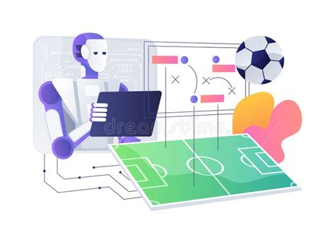 ai enhanced game strategy abstract concept vector illustration stock