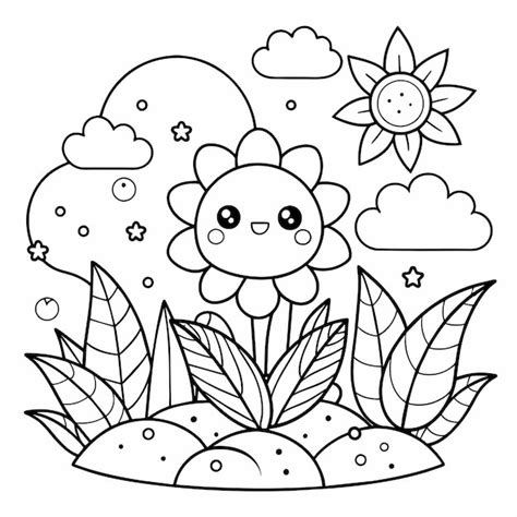 Premium Vector Hand Drawn Coloring Book Illustration