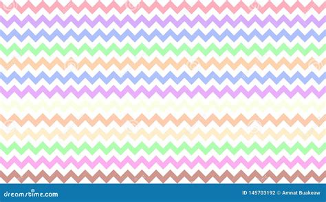 Rainbow Serrated Striped Pastel Color For Background Art Line Shape
