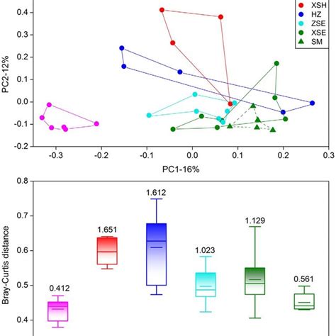 Principal Coordinate Analysis Pcoa Based On Bray Curtis Distance For