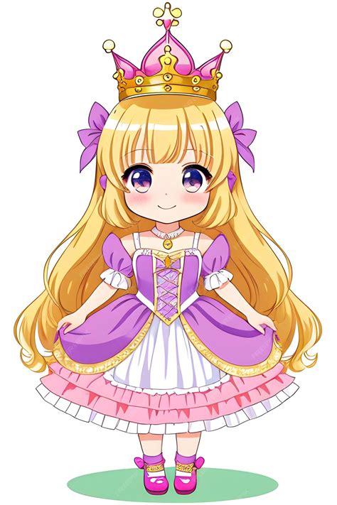 Premium Photo Chibi Princess With A Crown