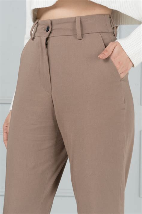 Buy Womens Khaki Stretch Chinos Online In India