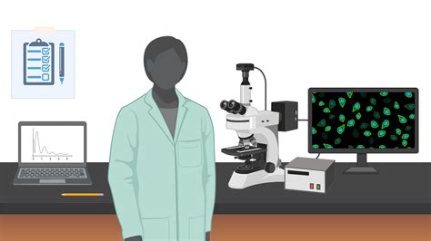 Scientist With Microscope Background Biorender Science Templates
