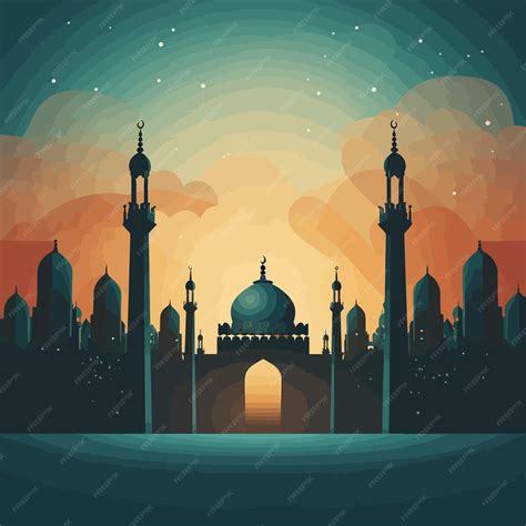 이슬람 배경 디자인 라마단 프리미엄 벡터