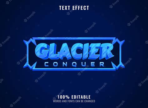 Premium Vector Glacier Conquer Fantasy Ice Rpg Games Logo Title Text