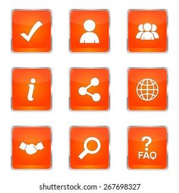 Web Internet Square Vector Orange Icon Stock Vector Royalty Free Shutterstock