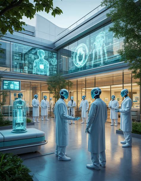 «Воронежская больница через 100 лет роботы помощники врачи пациенты … — картинка создана в