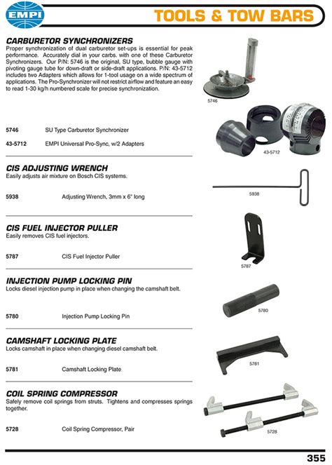 Carburetor Synchronizers Injection Tools Strut Spring Compressors For Vw Volkswagen
