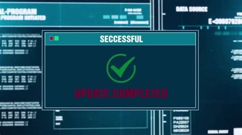 Software Update Progress Warning Message Update Completed Alert On