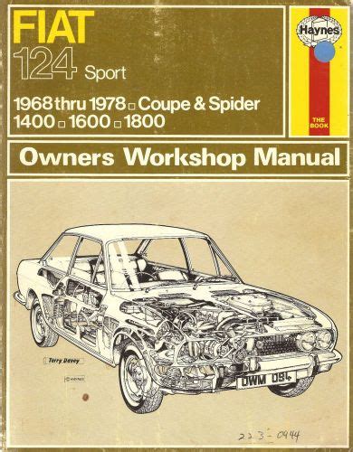 Purchase Haynes Fiat 124 Sport Repair Manual 1968 1978 Coupe And Spider