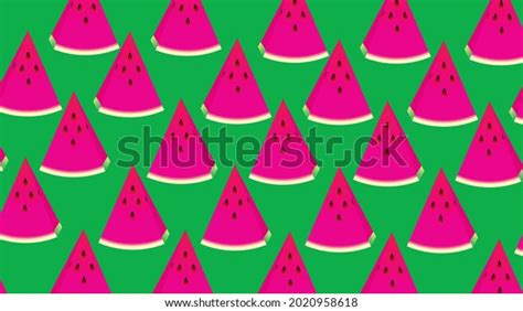Illustration Background Watermelon Patern Green Watermelon Stock Vector Royalty Free