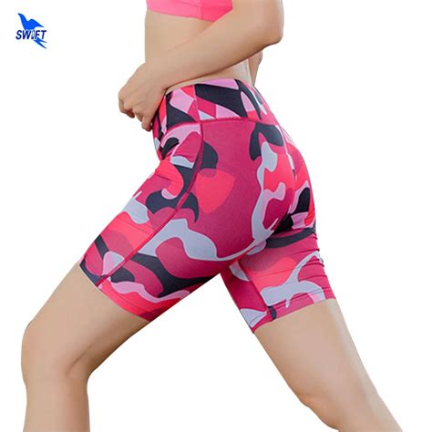 Sexy Tights Compression Women Yoga Shorts High Waist Sport Fitness