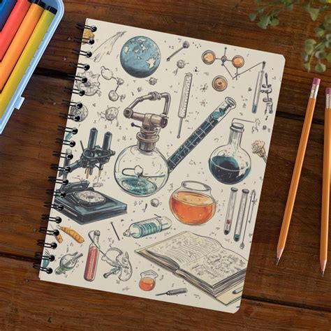Science Lab Spiral Notebook Chemistry Journal For Babes Teachers STEM Gift Cute Study Notes