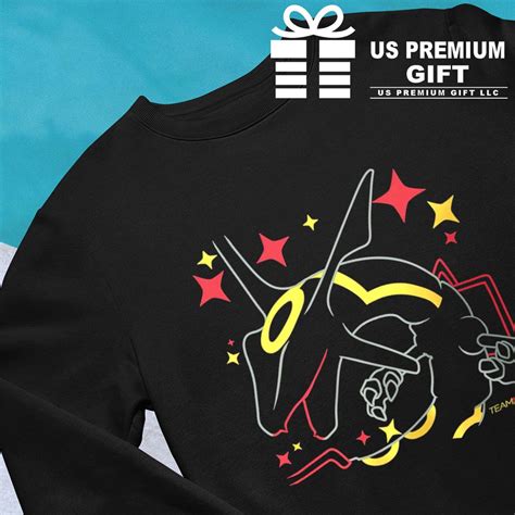 Pokemon Number 384 Rayquaza Team Shiny Shirt Hoodie Sweater Long
