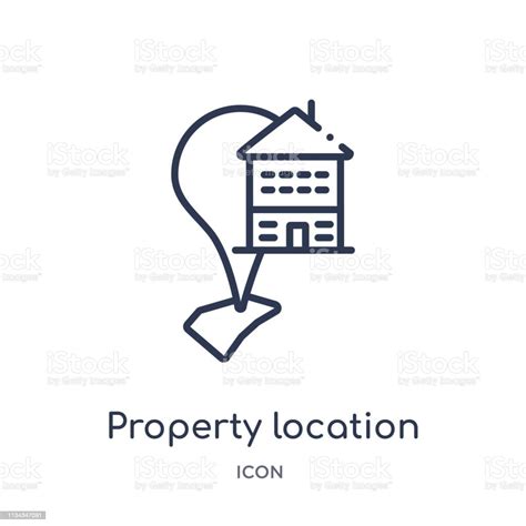 Linear Property Location Icon From Maps And Locations Outline Collection Thin Line Property