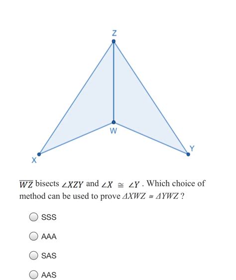 answered wz bisects 2xzy and 2x zy which… bartleby