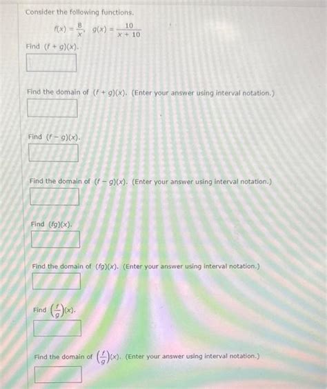 Solved Consider The Following Functions F X X G X X Chegg
