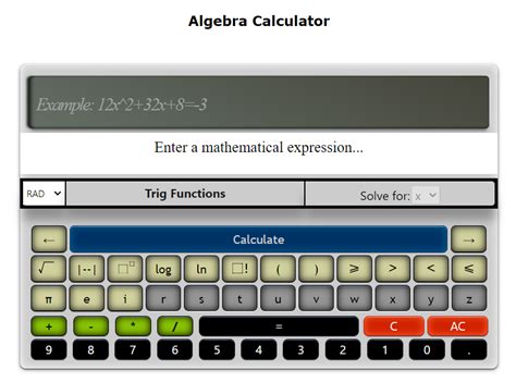 Online Algebra Calculator - Didactalia: material educativo