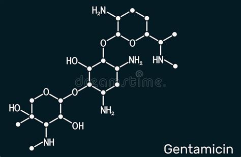 Gentamicin Antibiotic Drug Aminoglycoside Class Molecule Skeletal