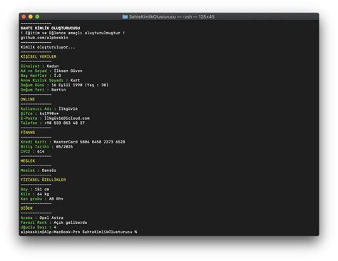 GitHub alpkeskin Sahte Kimlik Olusturucu Türkçe Sahte Kişi Kimlik