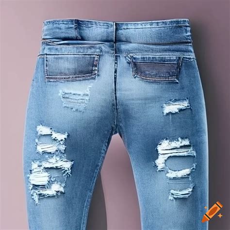 Dark Blue Ripped Jeans On Craiyon