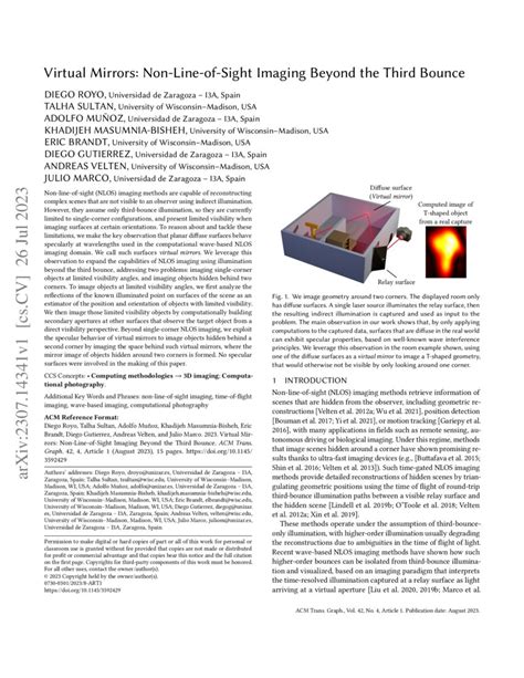 Virtual Mirrors Non Line Of Sight Imaging Beyond The Third Bounce Deepai