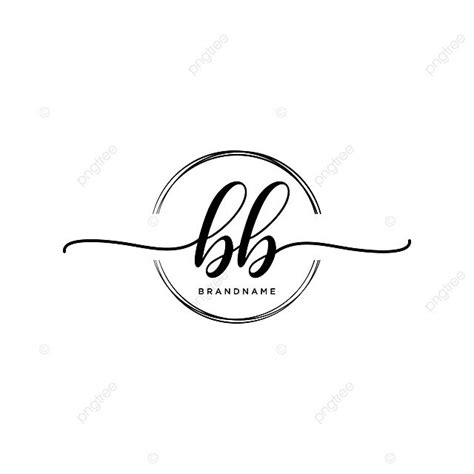 Circle Template Vector Of Bb Initial Handwriting Logo Vector Couple