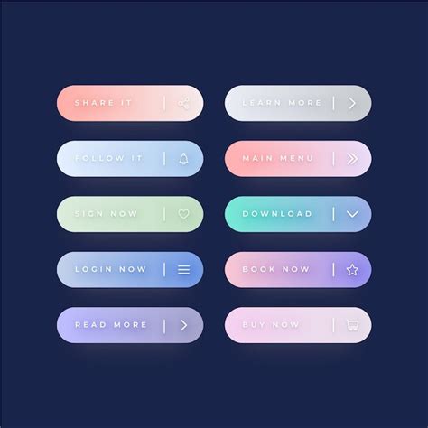 Premium Vector Gradient Call To Action Button Set