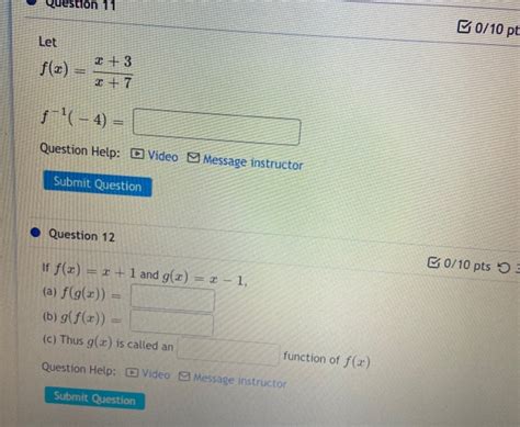 Solved Linear Functions Determining The Equation Given