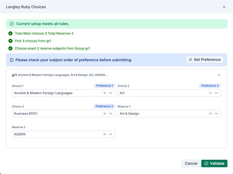 How To Use The Review Pupil Choices Page Bromcom Documentation Centre