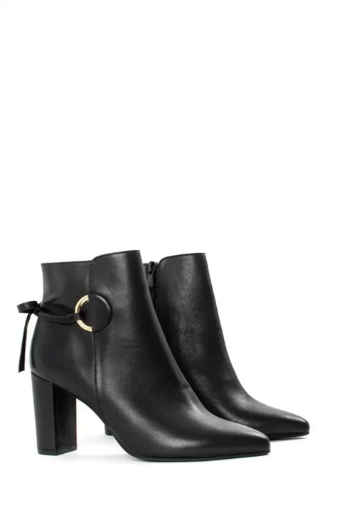 Γυναικεία Δερμάτινα Μποτάκια Mourtzi 75 75421 Black Ankle Boot Boots