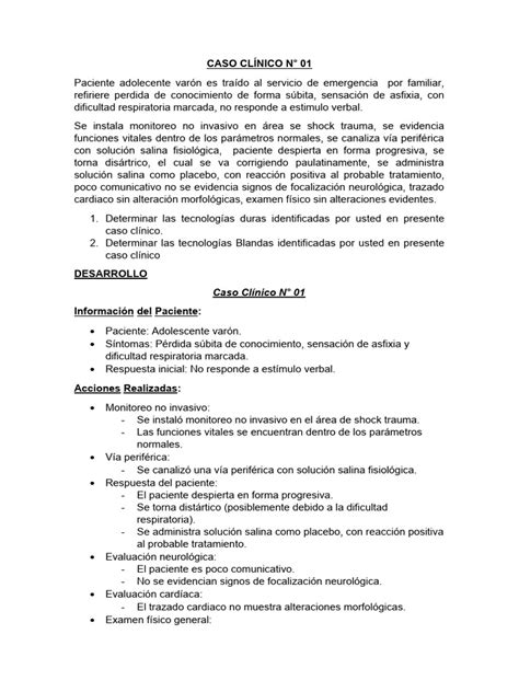 Caso Clínico N 01 Tarea 01 Figueroa Terrel Naomi Pdf Neurología Placebo