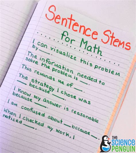 Starting Out With Sentence Stems
