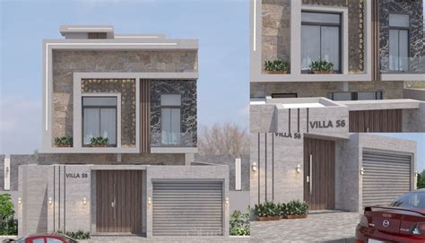 تصميم واظهار واجهات باحترافيه 3d فيلا تجاري سكني مكاتب خمسات
