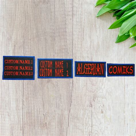 Rectangular Custom Personalized Iron On Embroidered Name Patch