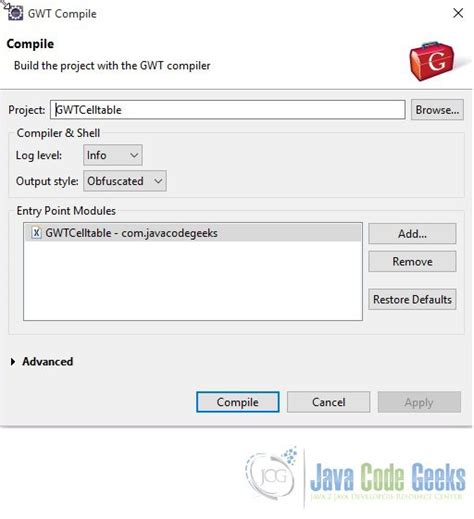 Gwt Celltable Example Java Code Geeks