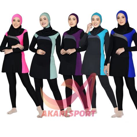 Baju Renang Muslim Hijab Wanita Dewasa Muslimah Spandek Premium