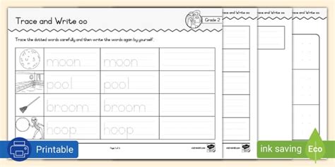 Grade Trace And Write Oo Hecho Por Educadores Twinkl