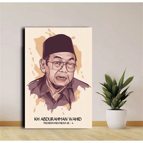 Jual Hiasan Dinding Poster Papan Mdf KH Abdul Rahman Wahid Gus Dur Shopee Indonesia