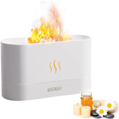 Diffuseur D Arômes Avec Effet Flamme 180 Ml Portable À Ultrasons