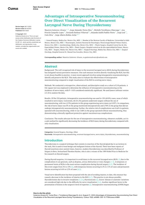 Pdf Advantages Of Intraoperative Neuromonitoring Over Direct