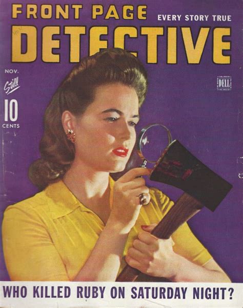 Front Page Detective November 1943 Pulp Covers
