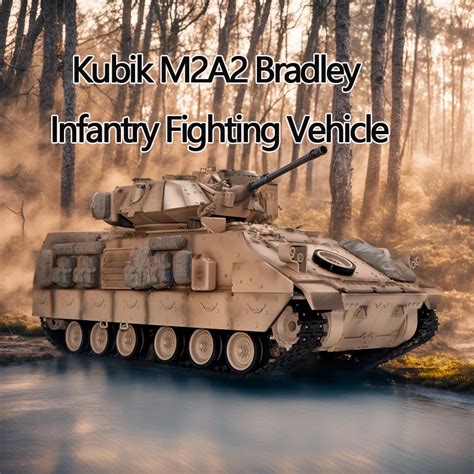Rc탱크 육군 모델 Kubing Ke 116 Bradley 탱크와 보충 전투 차량 Rc 차량 시뮬레이션 장난감 M2a2