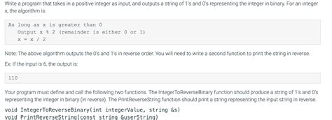 Solved Write A Program That Takes In A Positive Integer As Chegg