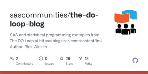 Github Sascommunitiesthe Do Loop Blog Sas And Statistical