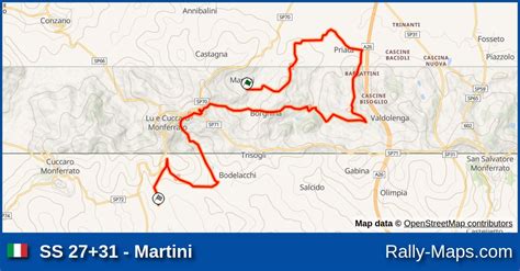 Ss 2731 Martini Stage Map Rally Internazionale Della Lana 1987