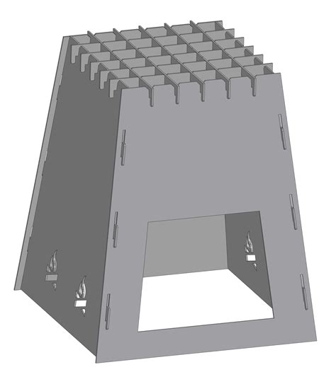 Печь походная - Чертежи, 3D Модели, Проекты, Модели для станков ЧПУ