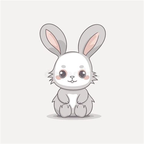Bunny Hand Drawn Illustration Bunny Vector Doodle Style Cartoon