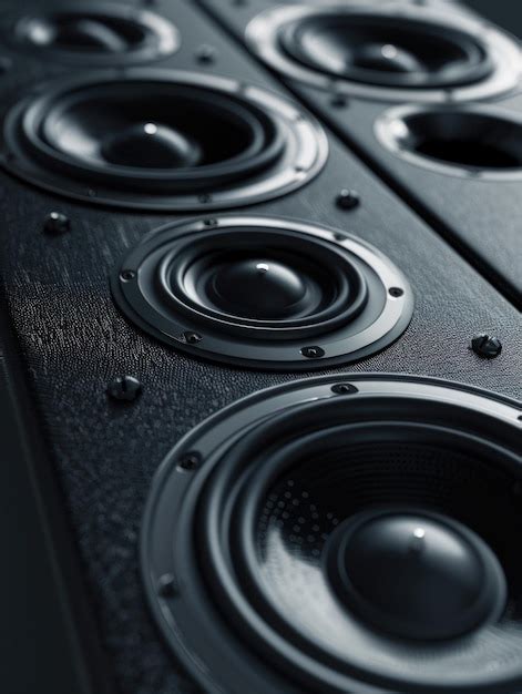 Black And White Speaker Array Premium Ai Generated Image