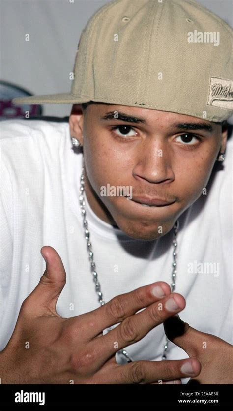 Singer Chris Brown Makes An Appearance For His Fans At The Planet